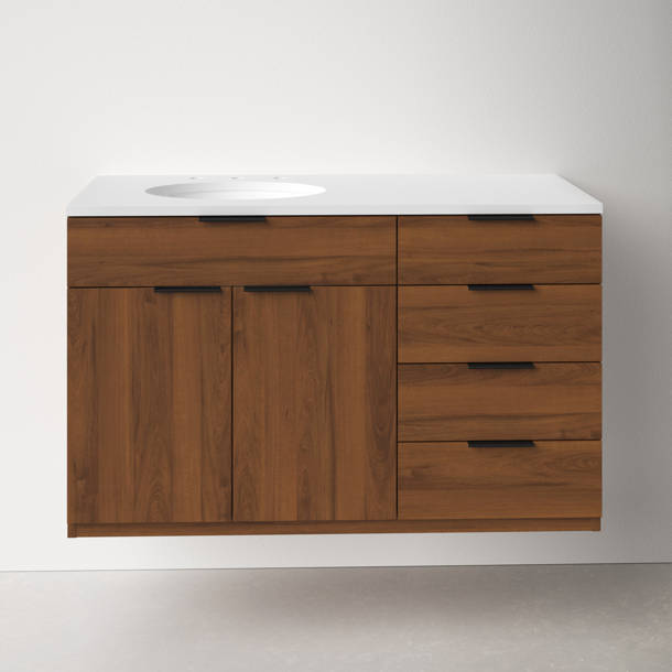 Wade Logan® Boswick 41 75 Wall Mounted Single Bathroom Vanity With